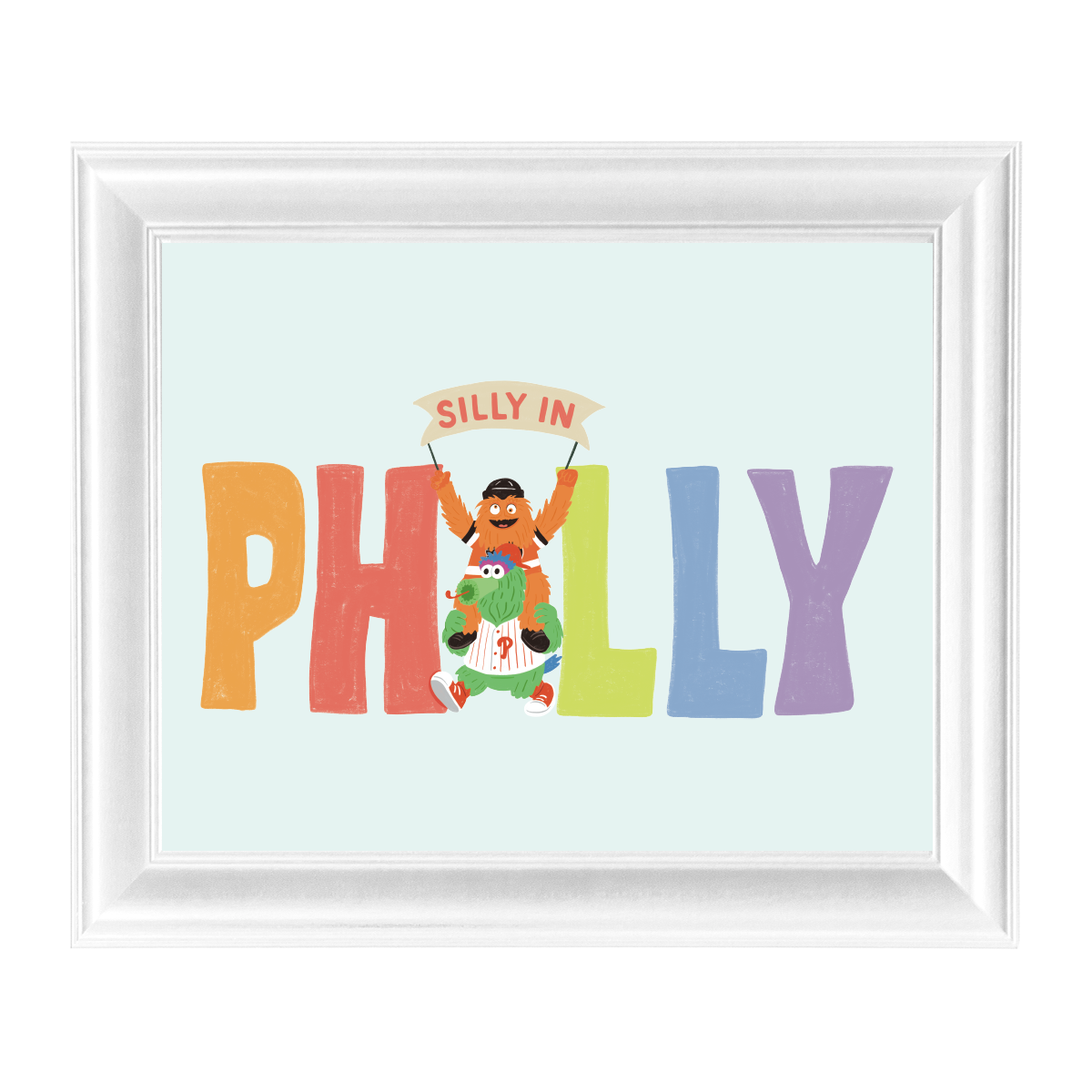 Silly in Philly, Gritty and Phanatic Art Print Wall Art – ParcelIsland