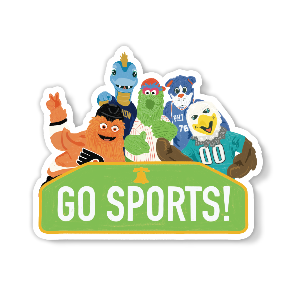 Go Sports Philadelphia Mascots Vinyl Sticker – ParcelIsland