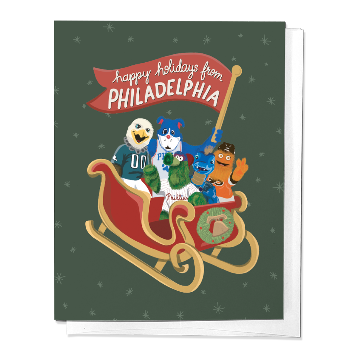 Happy Holidays from the Philadelphia Mascots, Christmas Greeting Card ...
