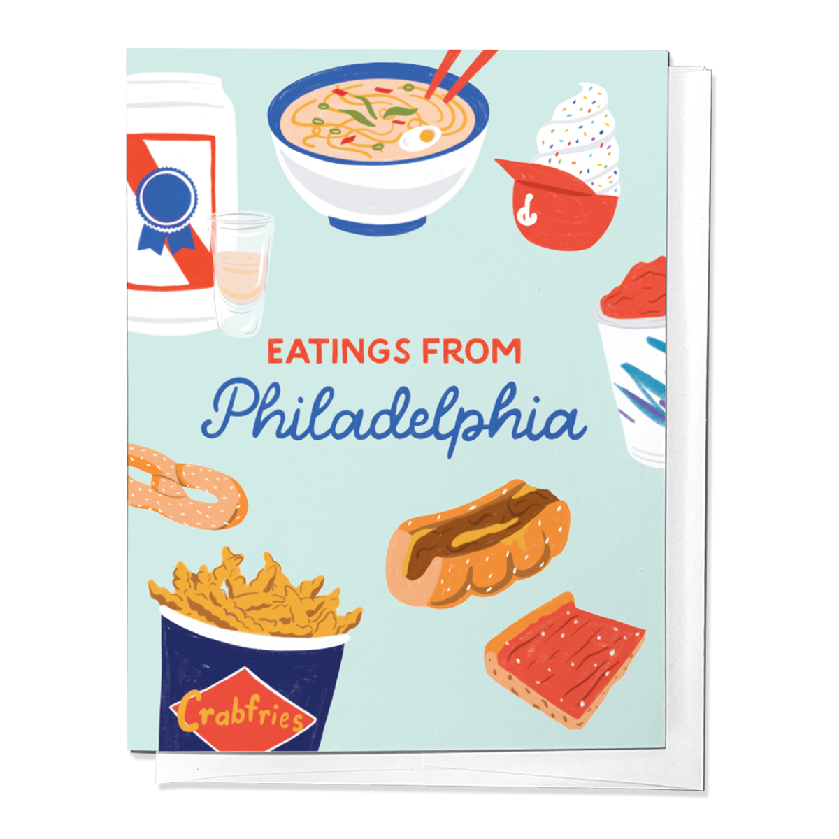 Eatings from Philadelphia, Philly Foods Greeting Card – ParcelIsland