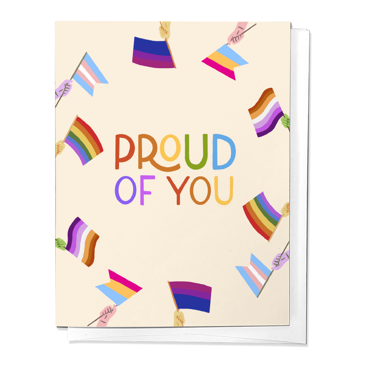 Proud of You, Pride Flags Congratulations Greeting Card – ParcelIsland